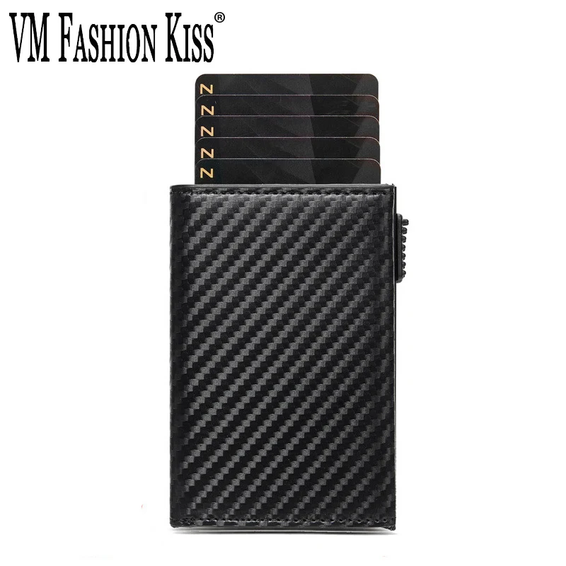 Men-RFID-Blocking-Automatic-Carbon-Fiber-Pop-Up-Wallet-For-Cards-And ...