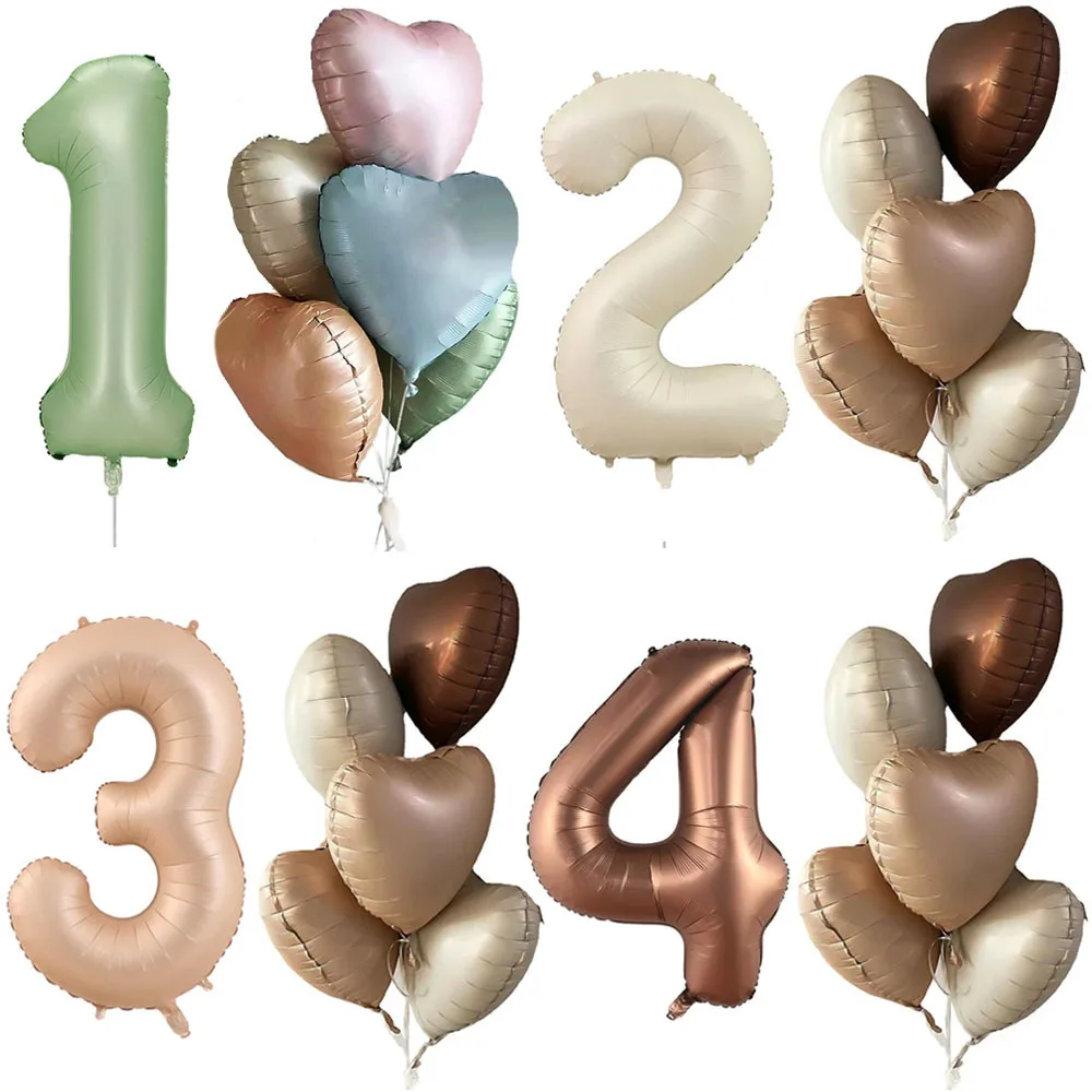 6Pcs-Cream-Color-Number-Balloon-Set-40Inch-1-9-Digital-Foil-Helium-Ball ...