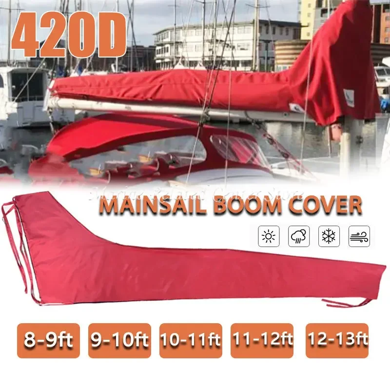 420D-Red-Mainsail-Boom-Sail-Cover-Waterproof-Cover-Boat-Cover-Windproof ...