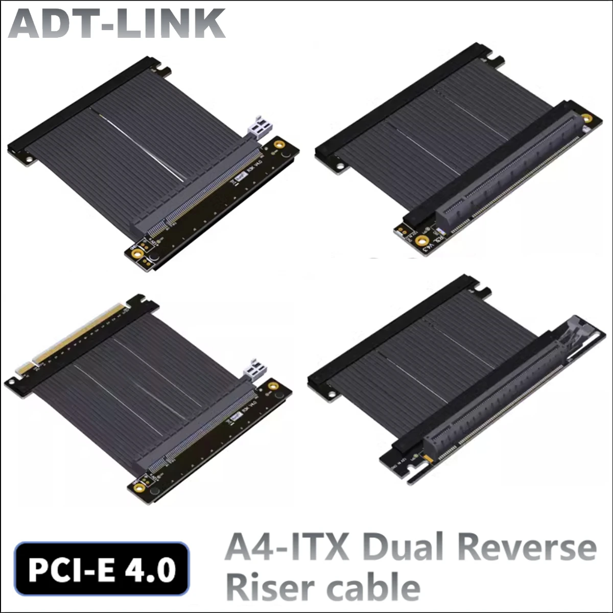 ADT Riser PCI-E 4.0 X16 Riser Cable 256Gbps For RTX3090 PCIE4.0 ...