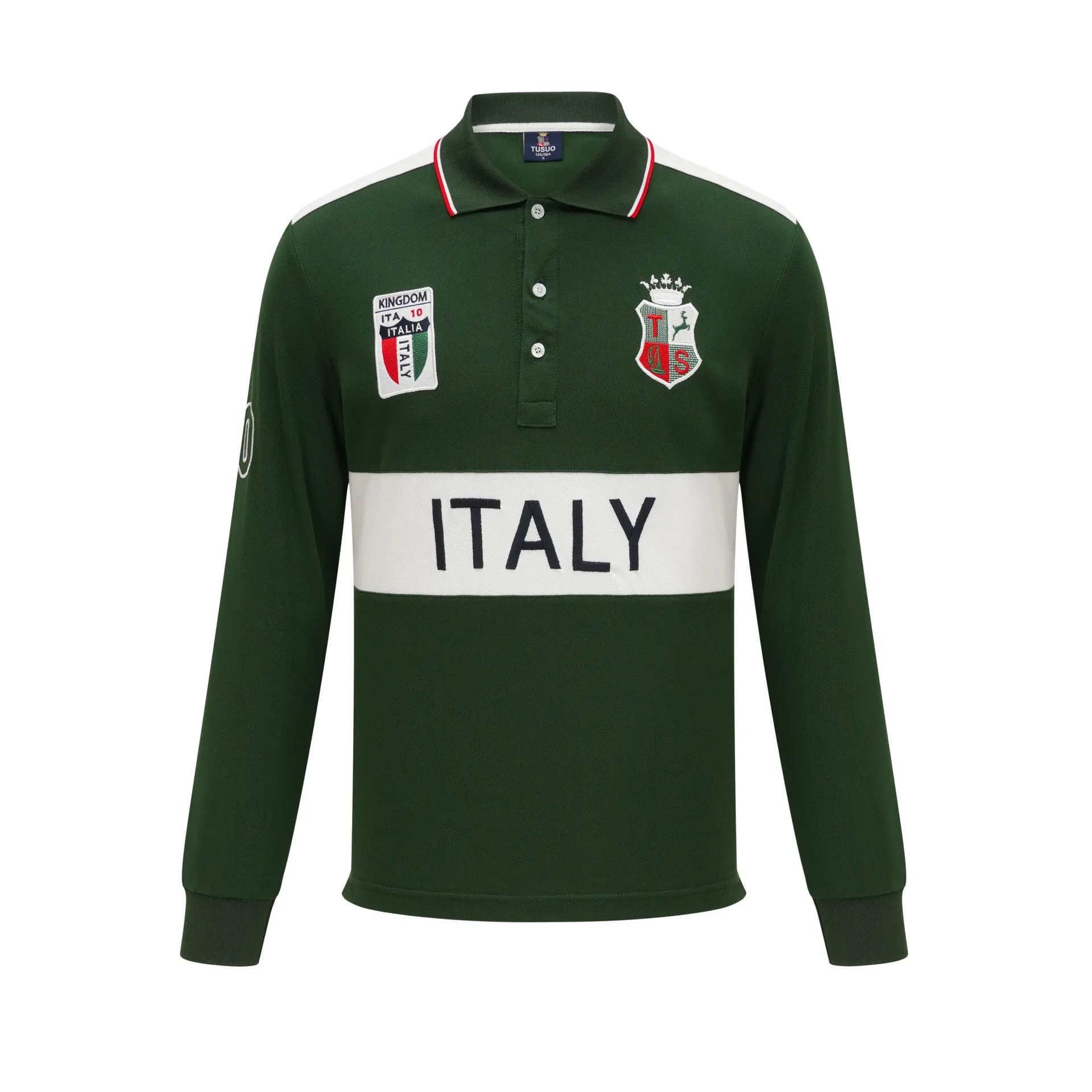 Italy-Polo-Shirts-Men-Smart-asual-Embroidered-Long-Polos-Cotton ...