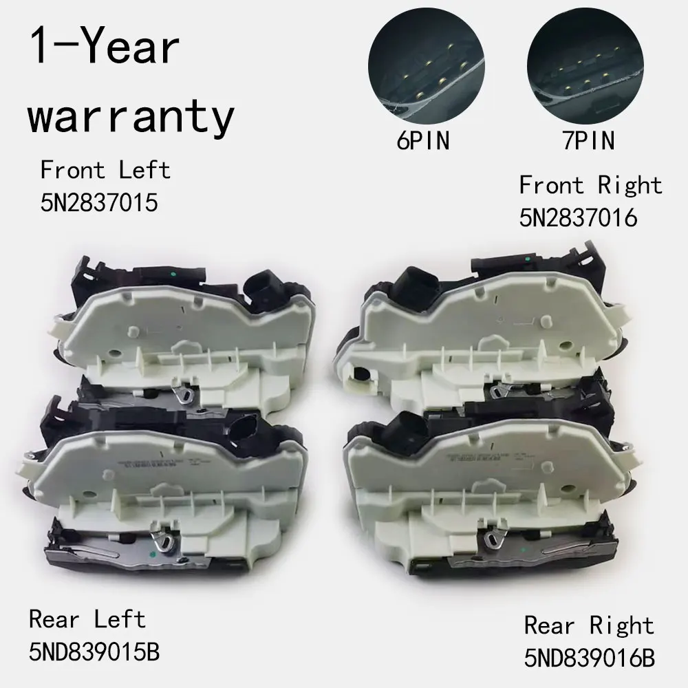 Door Lock Actuator right-hand drive 5N2837015 5N2837016 5N0839015B ...