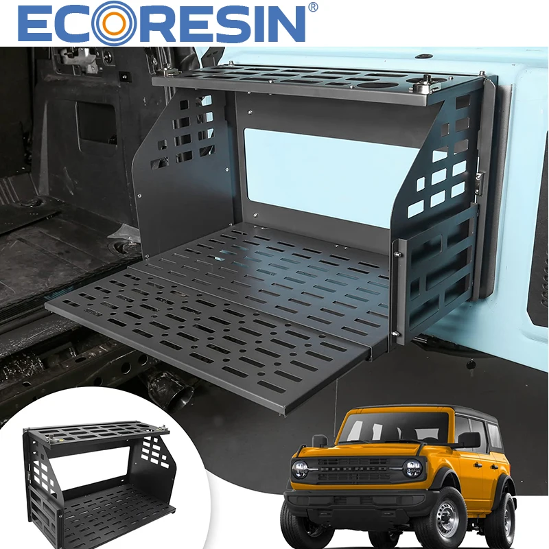 For-Ford-Bronco-Rear-Door-Shelf-Storage-Cargo-Holder-Tailgate-Foldable ...