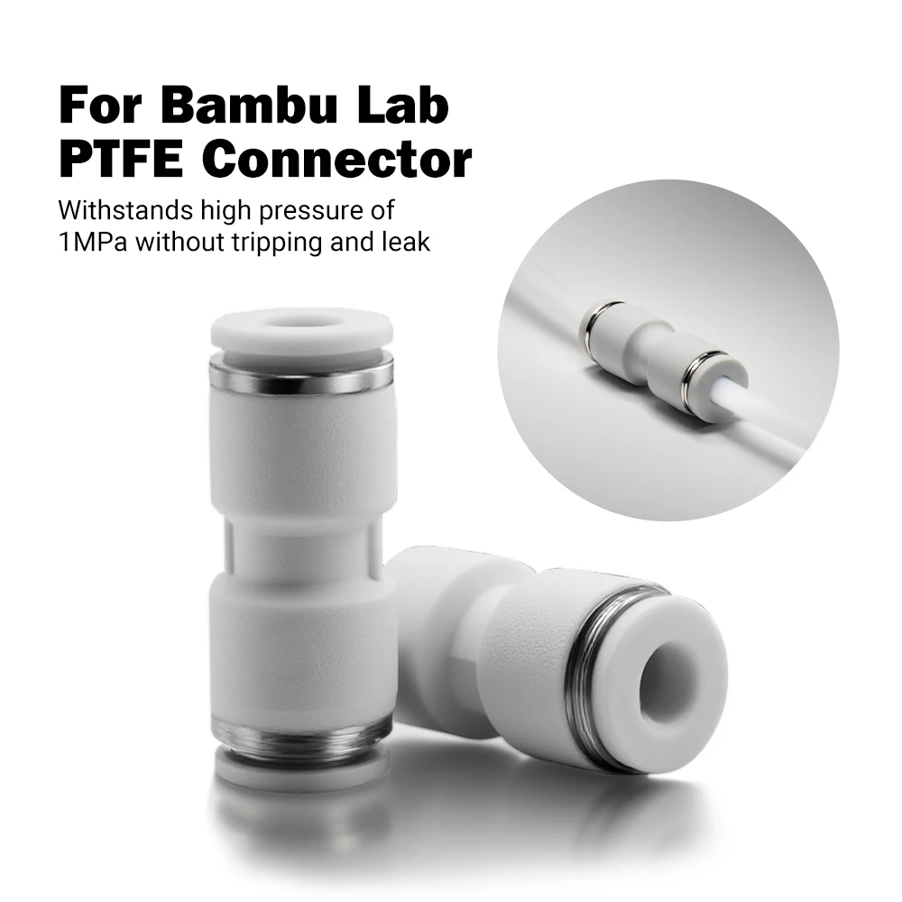 Ptfe Connector Lab X1/X1C/P1P/P1S AMS PTFE Tube Pneumatic Fitting ...