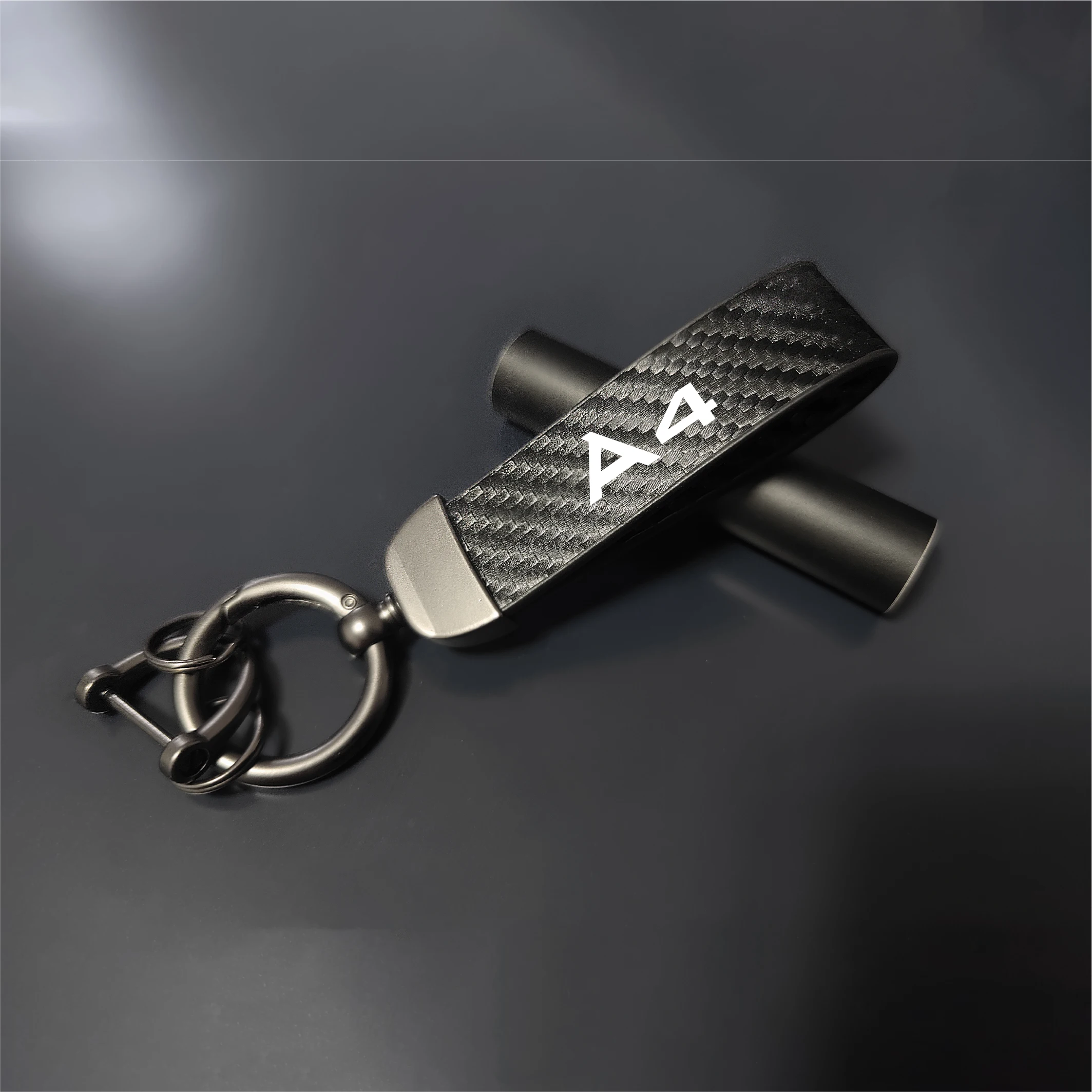 Custom-Carbon-Fiber-Car-Keychain-Microfiber-Leather-Key-Fobs-For-A1-A2 ...
