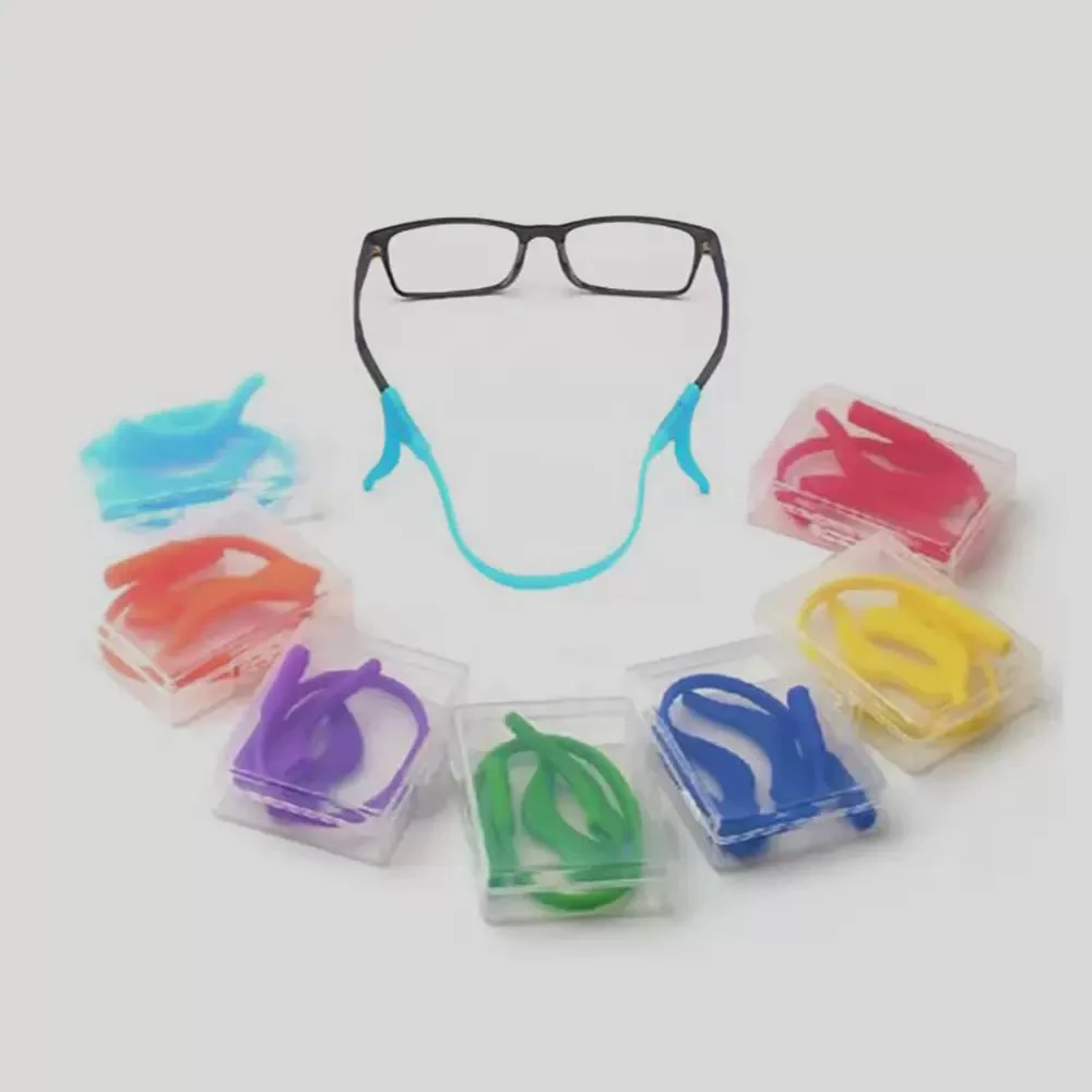 Kids Silicon Eyeglasses Chain Anti Slip Eyeglasses Cord Head Band Strap ...