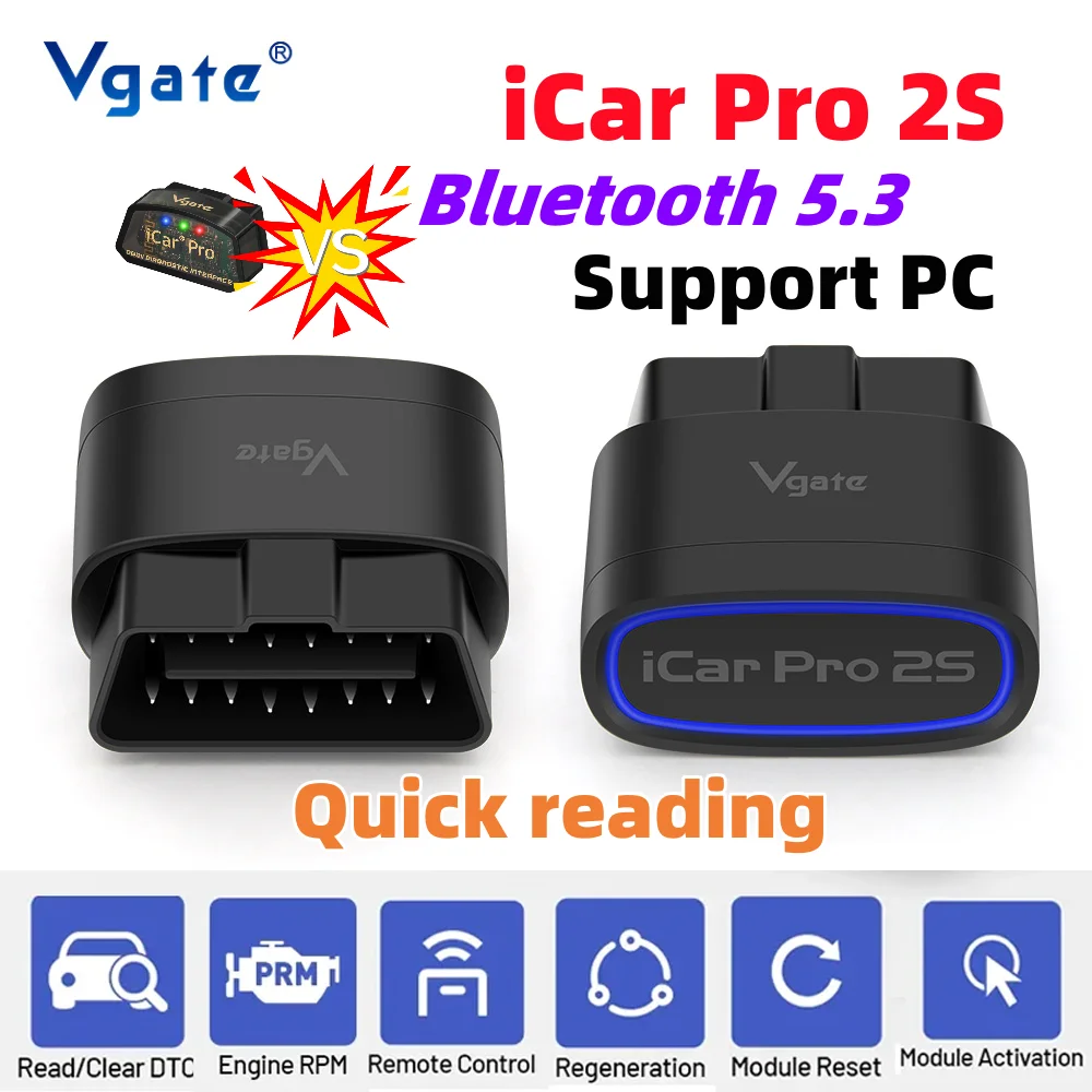 2024-Vgate-iCar-Pro-2S-ELM327-Bluetooth-5-3-for-Android-IOS-PC-OBD2-Car ...
