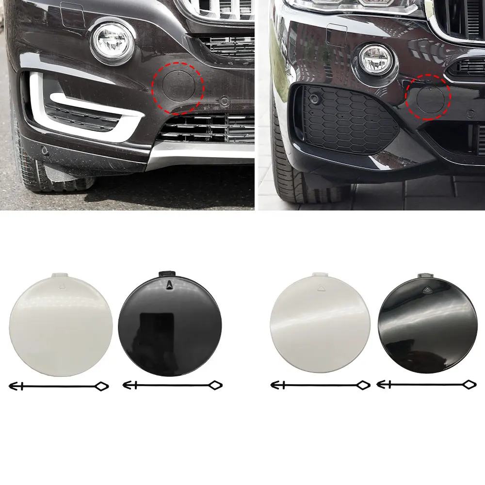 For-BMW-F15-Car-Front-Bumper-Trailer-Hook-Tow-Cover-Cap-Accessory-Black ...