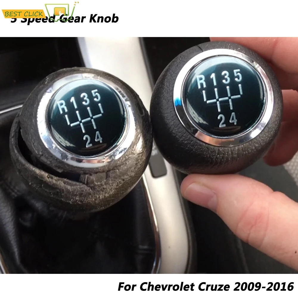 5 Speed Manual Lever Gear Shift Knob Cover For Chevrolet Chevy Cruze ...