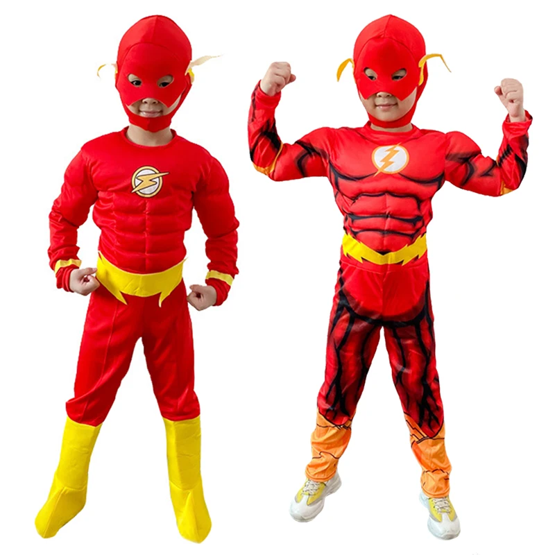 Costume Flash Deluxe da ragazzo Fancy Dress Up Kids Movie Carnival ...