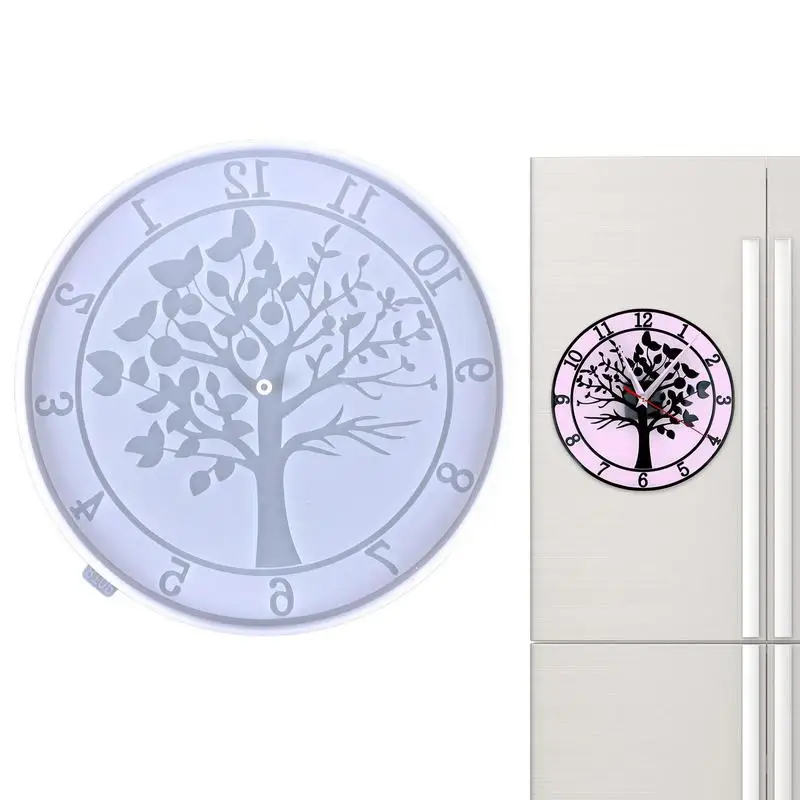 Trees-Of-Life-Clock-Casting-Mold-Handmade-DIY-Crafts-Reusable-Wall ...
