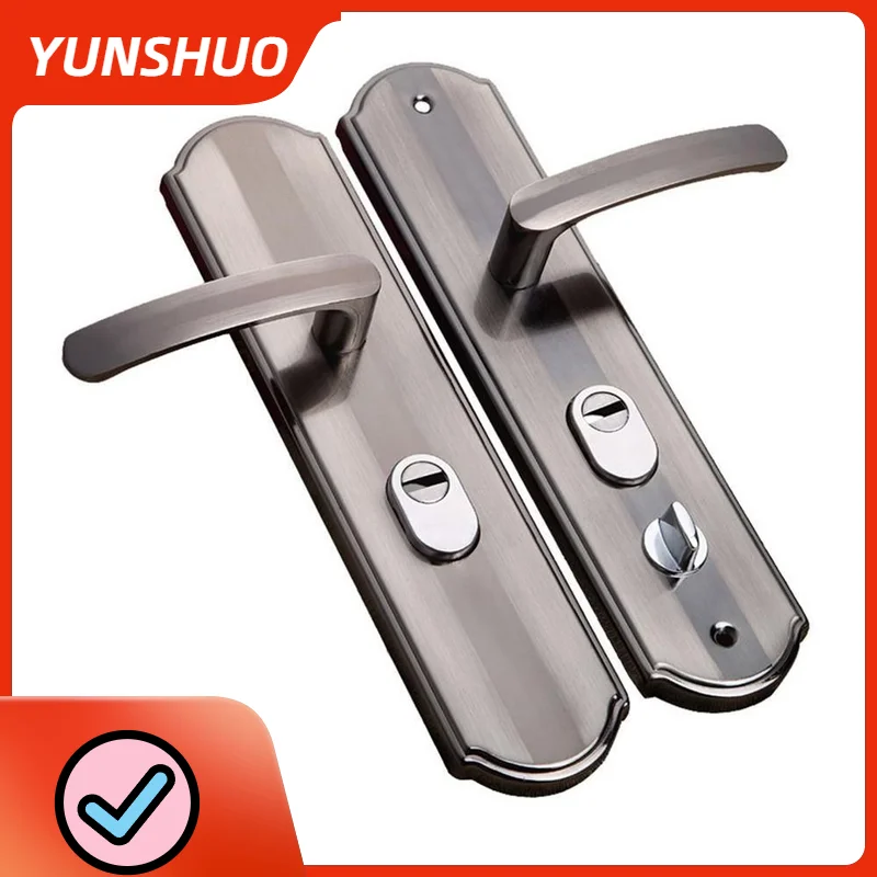 Aluminium-Alloy-Door-Handle-Universal-Security-Door-Handle-Pair-Lock ...