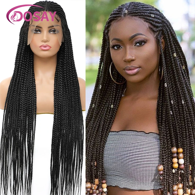 Synthetic-Cornrows-Braids-36-Knotless-13x8-Lace-Front-Wigs-Braided-Wigs ...