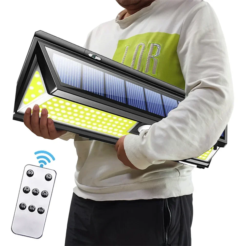 Remote Control Solar Light Outdoor Wall Lamp Motion Sensor Street Light ...