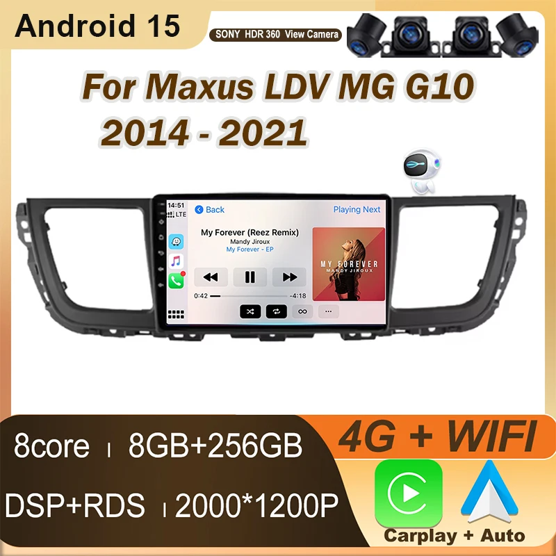 Android Auto Navigation For Maxus LDV MG G10 2014 - 2021 Carplay Car ...