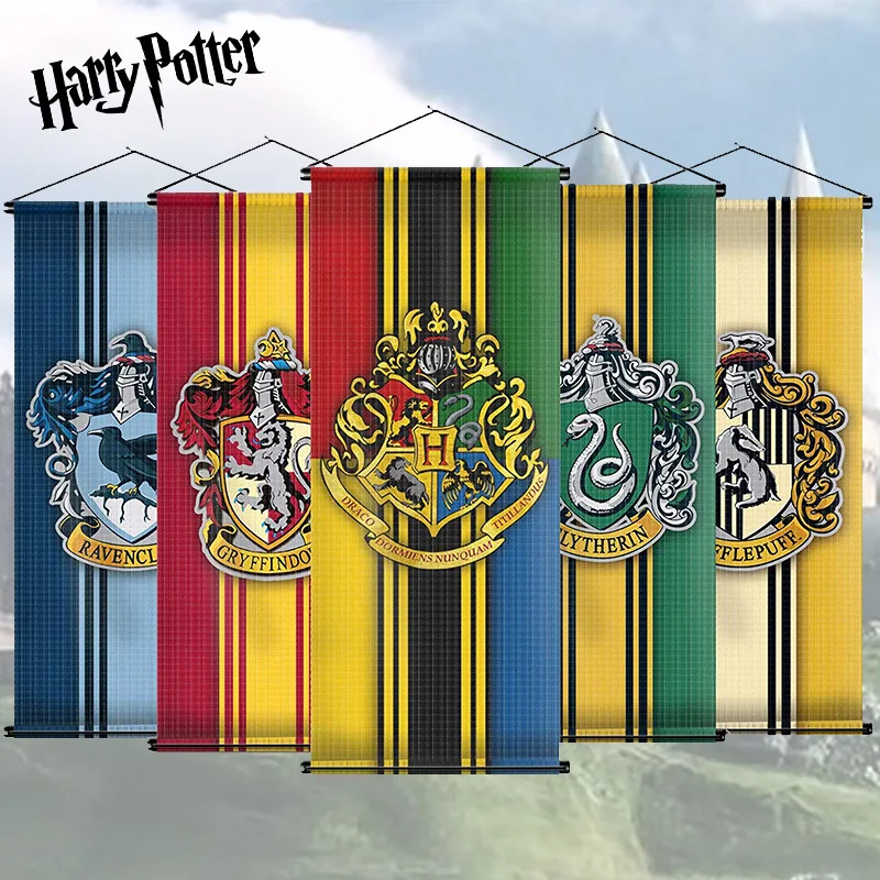 Harry-Potter-Scroll-Canvas-Painting-Slytherin-Gryffindor-Home-Decor ...