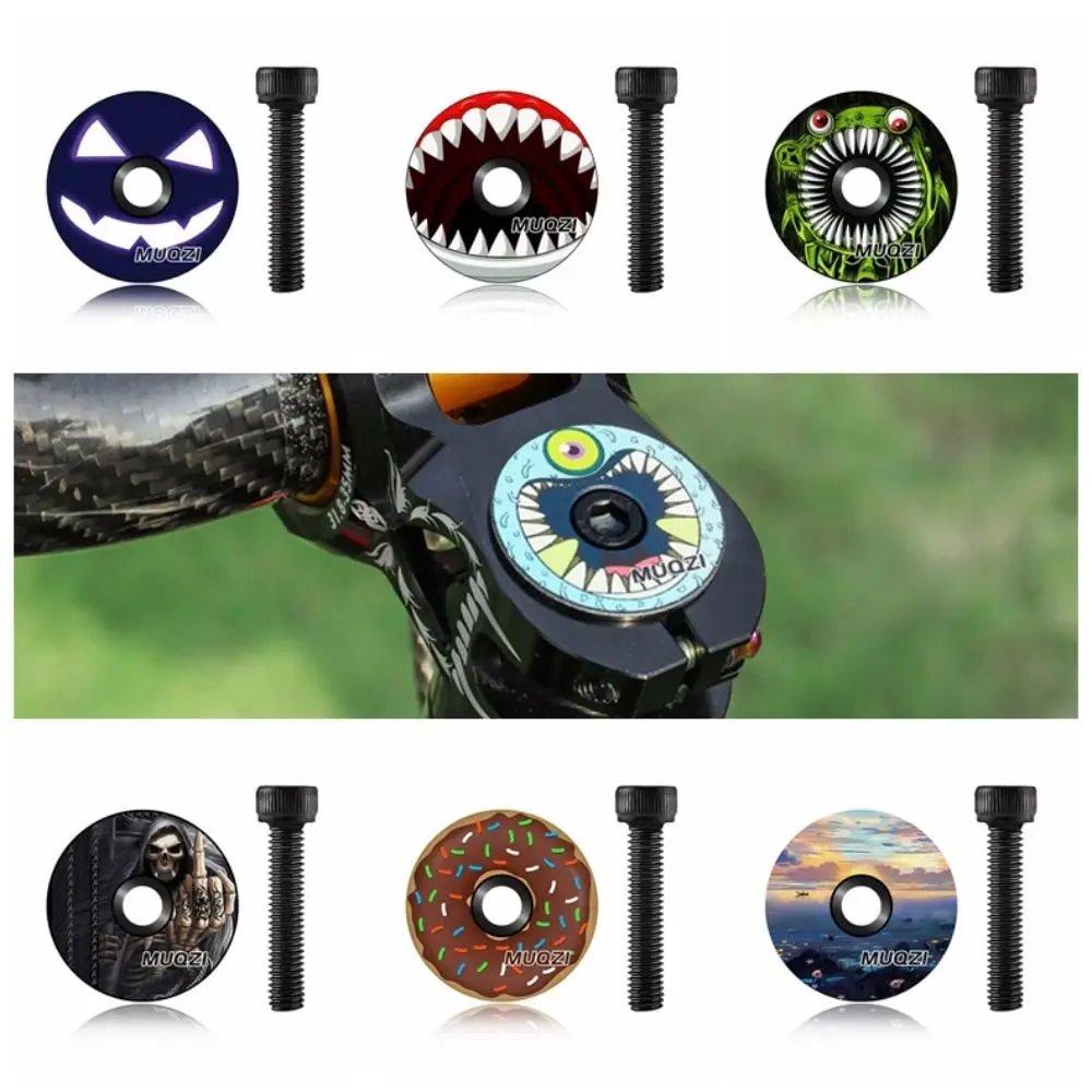 with-Screws-Bicycle-Bowl-Cover-28-6mm-1-1-8-Stem-Cap-Fork-Tube-Headset ...