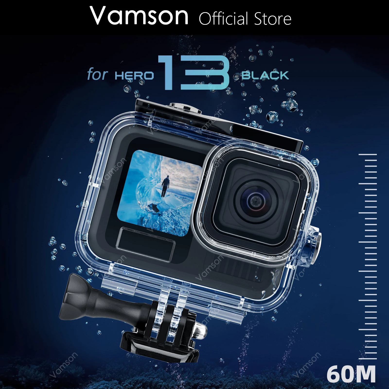 Vamson-60M-Depth-Waterproof-Case-for-Go-Pro-Hero-13-Black-Underwater ...