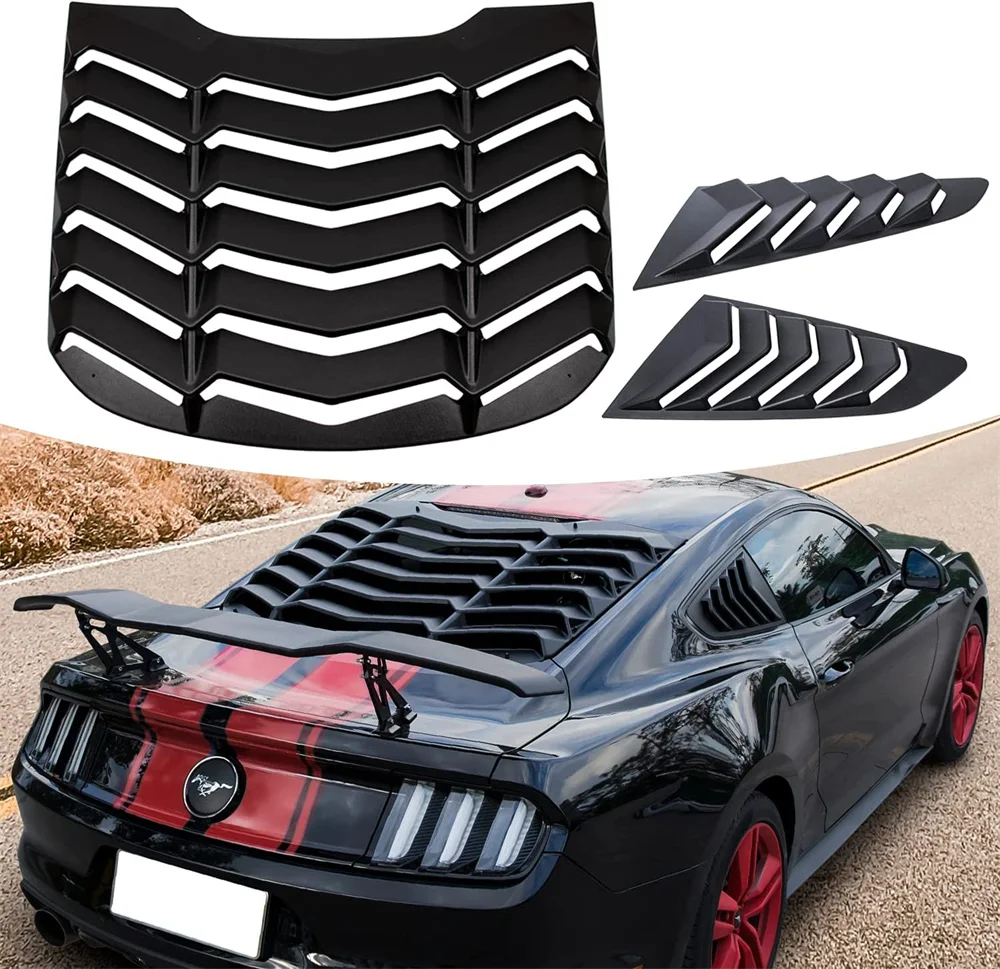 Rear-Side-Window-Louvers-for-Ford-Mustang-2015-2023-Windshield-Sun ...