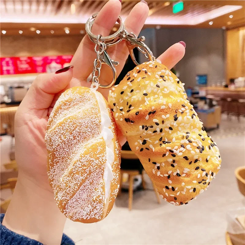 New-Bread-Key-Chain-Creative-Simulation-Coconut-Bread-Food ...