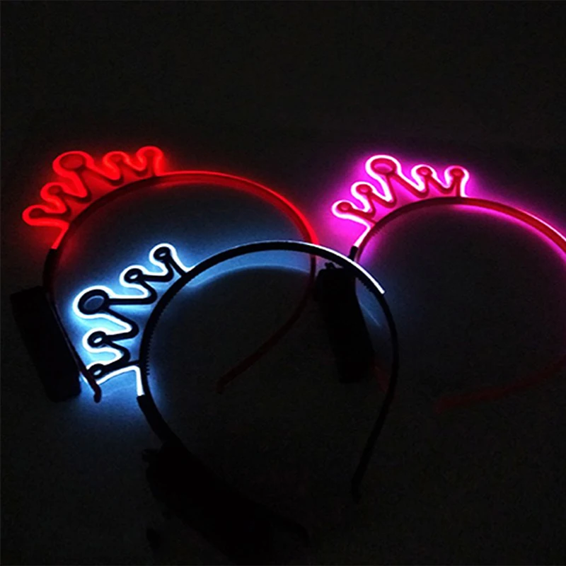 LED-Glowing-Unicorn-Headband-Neon-Light-Up-Crown-Headband-Luminous-Cat ...