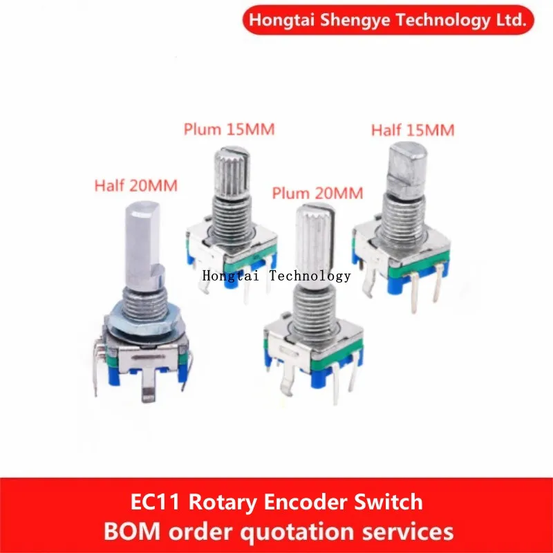 New-Original-EC11-Rotary-Encoder-with-Switch-Shank-Length-15mm-20mm ...