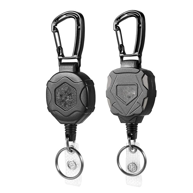 2-Pack-Retractable-Keychain-Heavy-Duty-Carabiner-Badge-Holder-ID-Badge ...