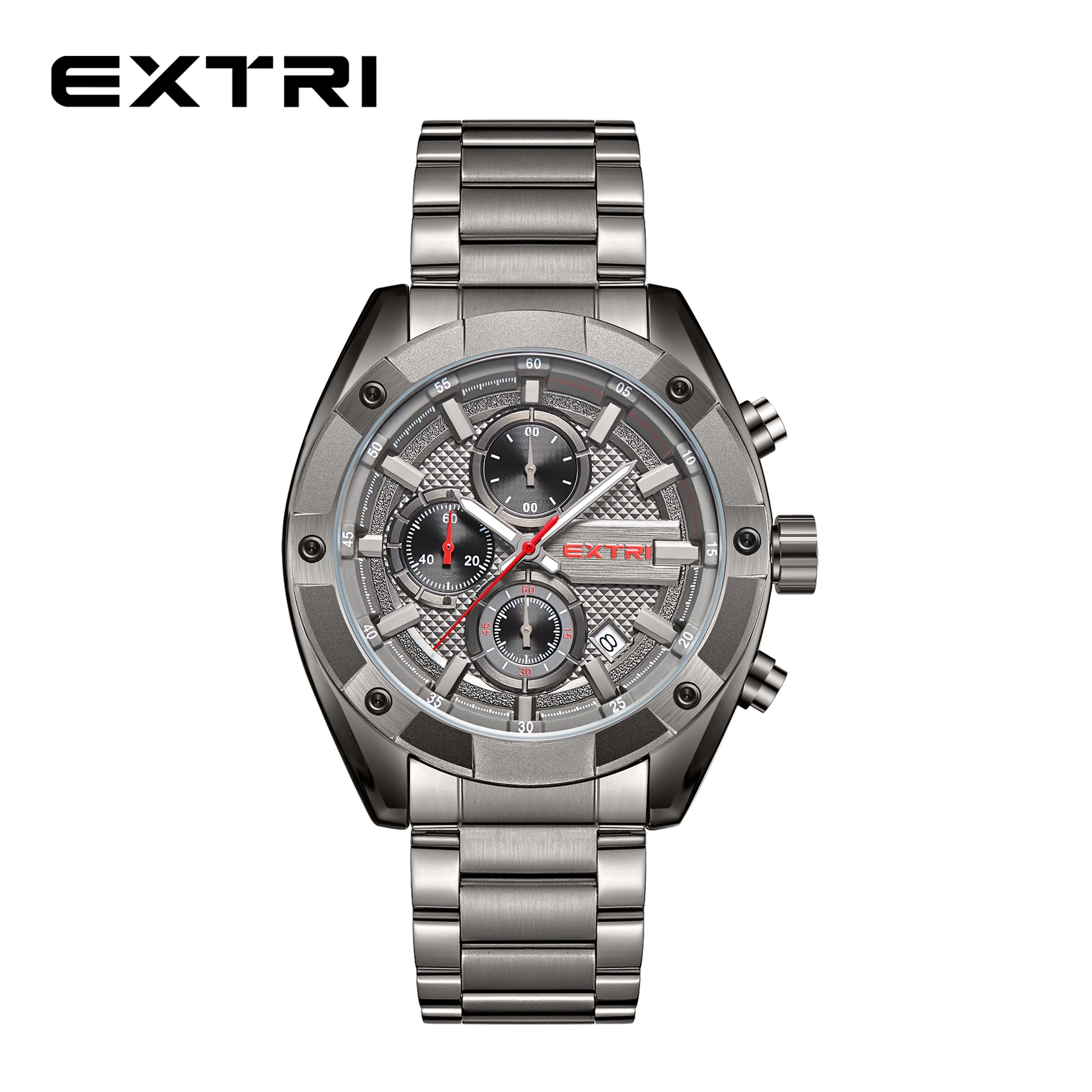 New-Extri-Brand-Men-s-Watch-Business-Sports-wristwatch-Gunmetal-Grey ...