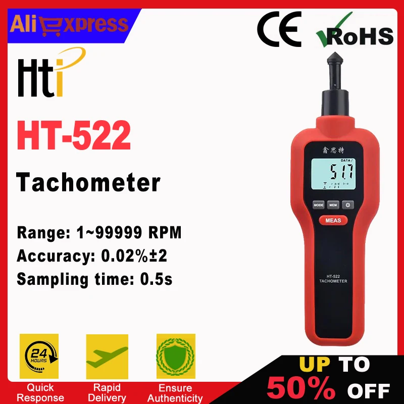Hti-HT-522-Handheld-Digital-Tachometer-Contact-and-Photoelectric-Tach ...