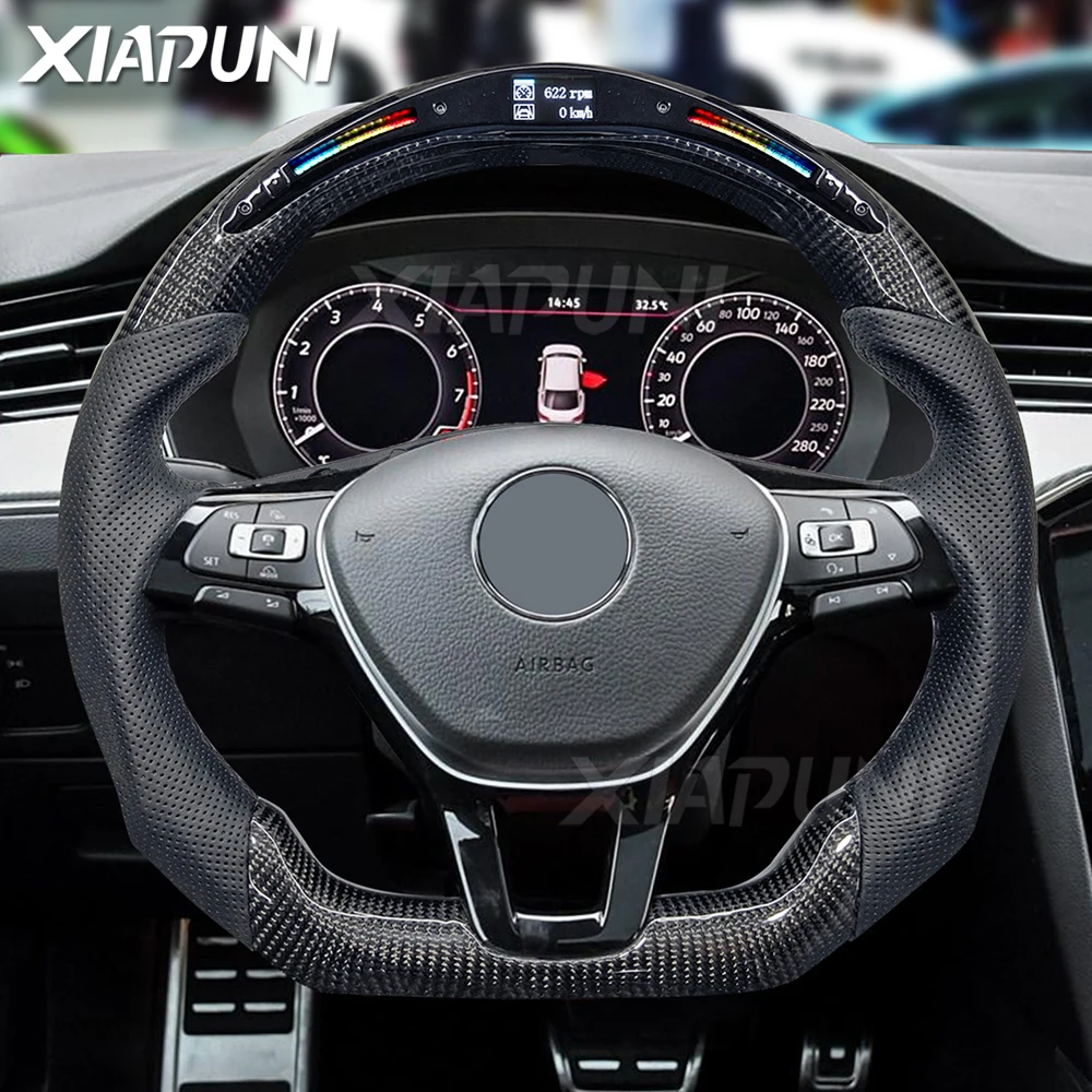 Fit For Vw Passat Cc Mk7 Golf 7 Toureg Steering Wheel Led Carbon Fiber ...