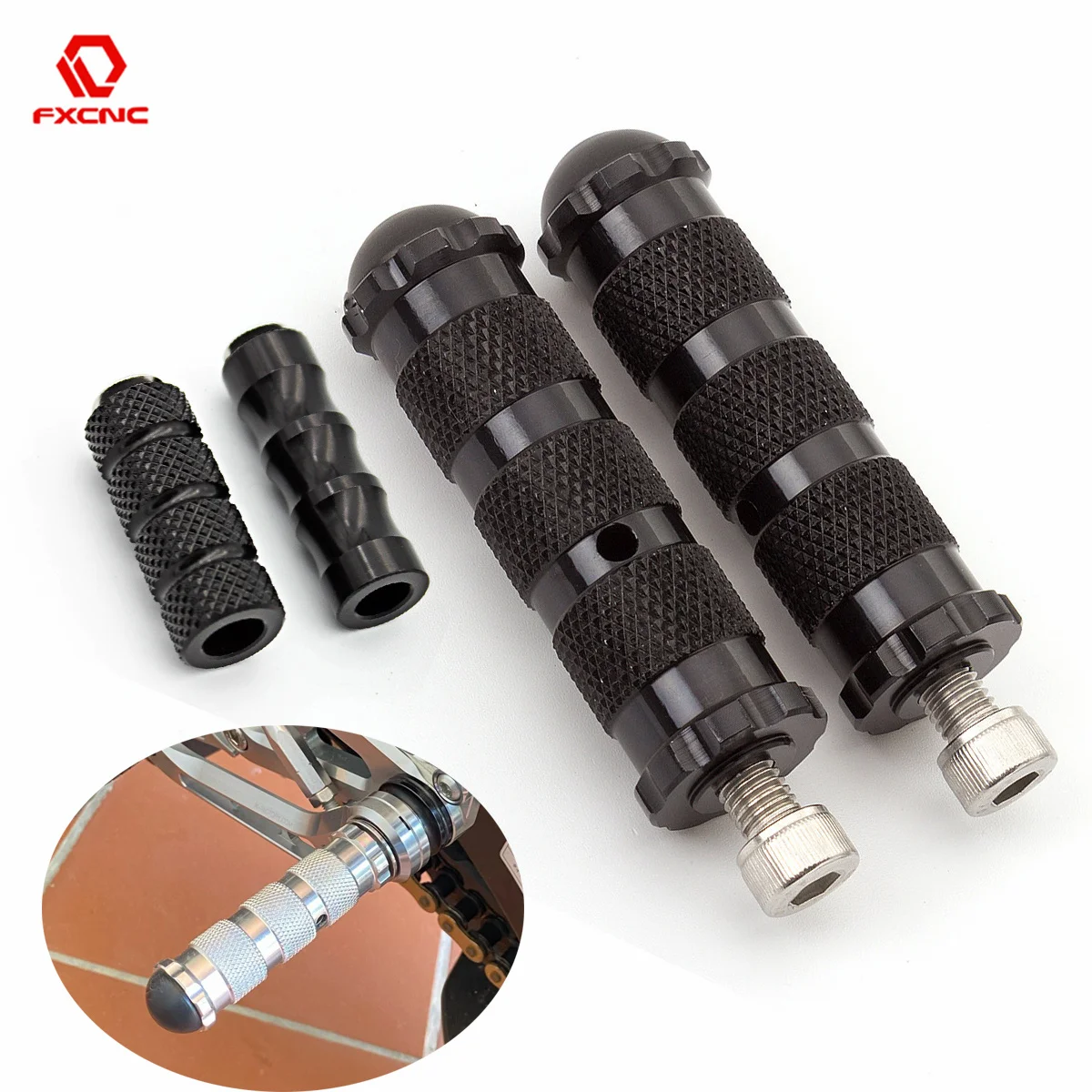 8mm / 6mm Universal Motorcycle Accessories Footrest Pedal Rearset Foot ...