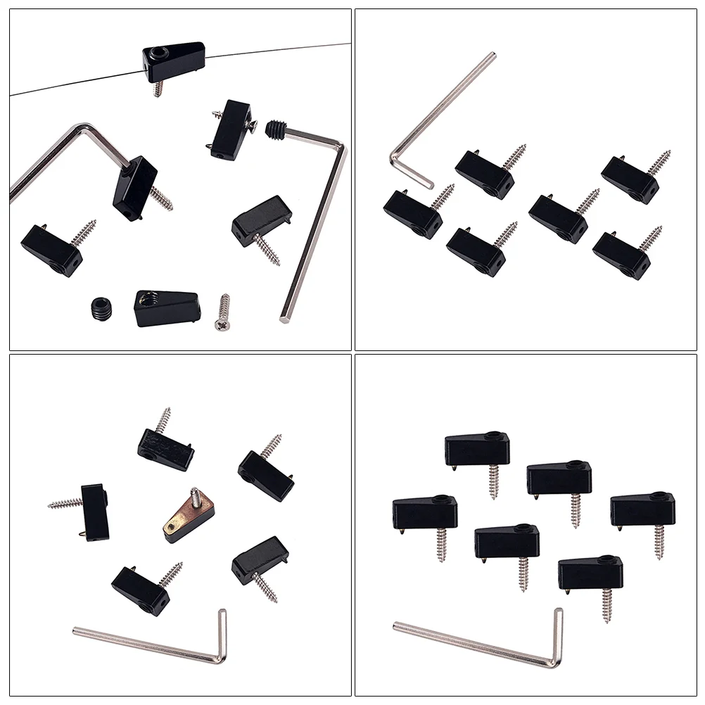 Electric-Guitar-Headless-Triangle-Tremolo-Bridge-String-Locks-Strings ...