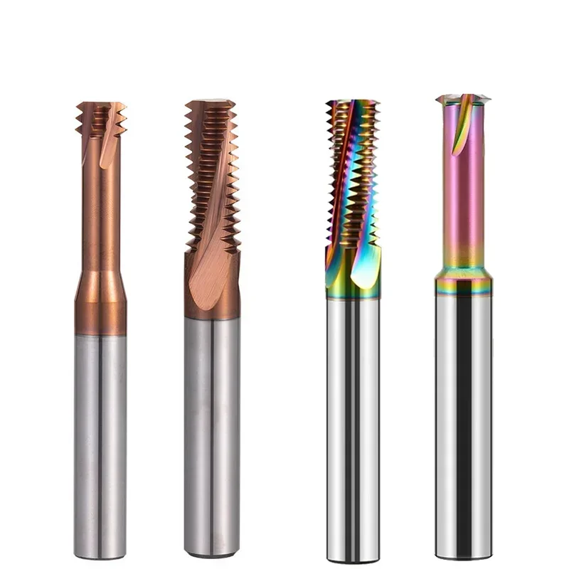 CNC Carbide Single Tooth Thread Milling Cutter 1 3 Full Tooth M1.2 M1.6 ...