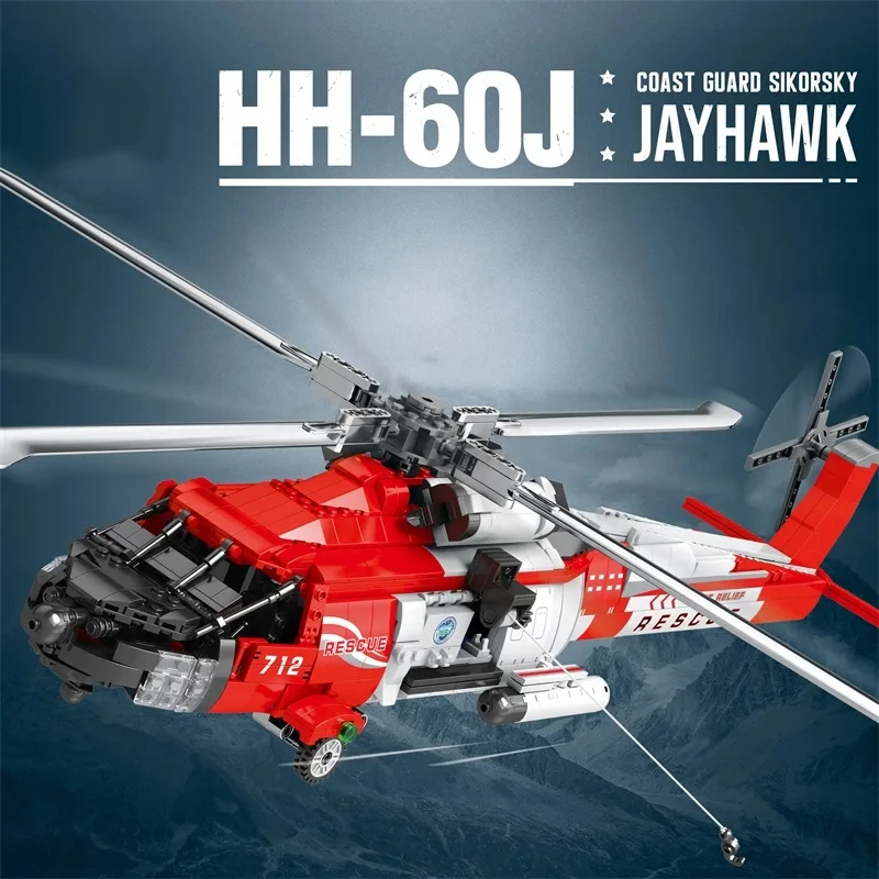 1137PCS-HH-60J-Black-Hawk-Helicopter-Building-Blocks-Military-Coastal ...