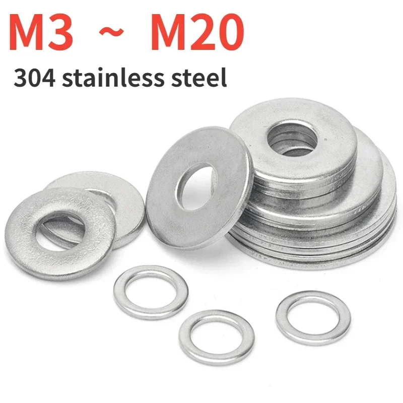 M3-M4-M5-M6-M8M10M12M14M16M18M20-304-Stainless-Steel-Flat-Washer ...