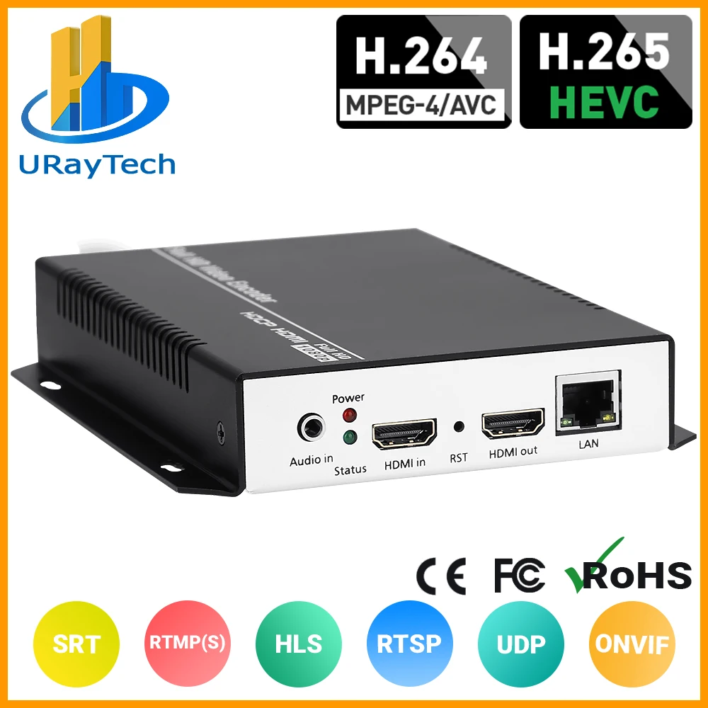 Hevc Hdmi Video Iptv Encoder H.265 H.264 Live Broadcast Rtmp Encoder Hdmi To Rtmps Rtsp Hls ...