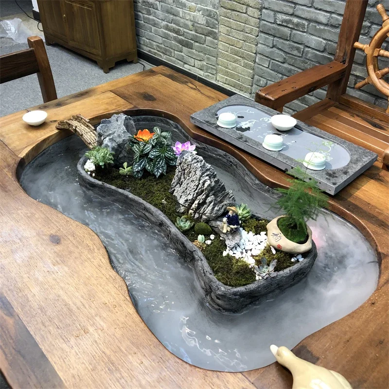 Flowing Water Table-Chair Set Kung Fu Tea Table Tea Table Tea Art Old ...