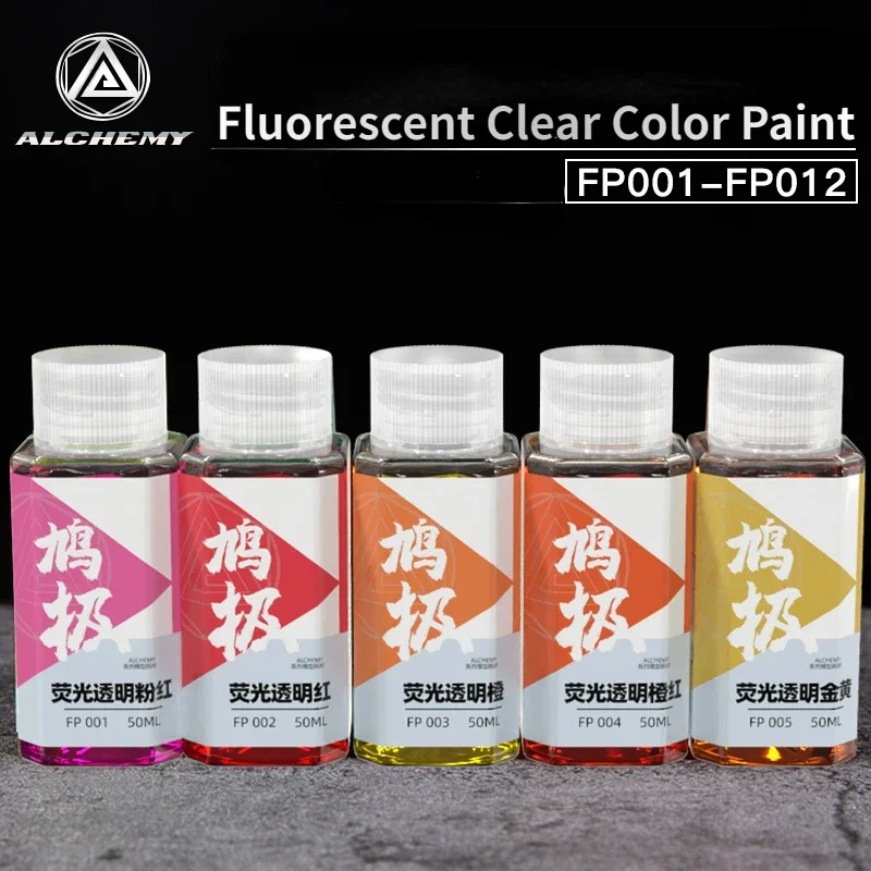 ALCHEMY FP001-FP012 Fluorescent Transparent Color Paint Assemble Model ...