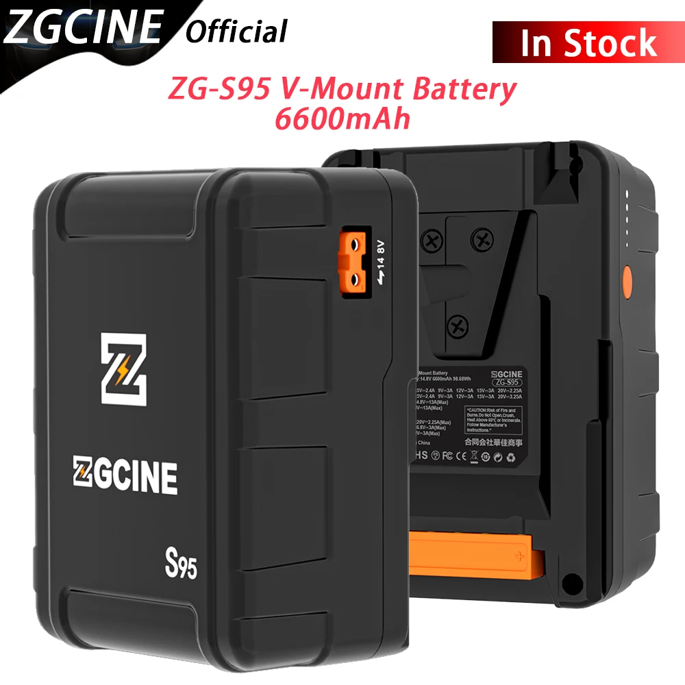 ZGCINE-ZG-S95-6600mAh-V-Mount-Battery-14-8V-98-68Wh-V-Lock-V-Shape ...
