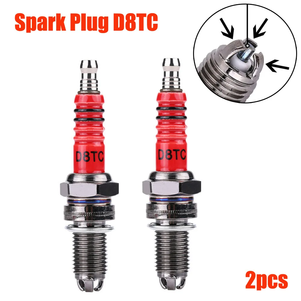 2Pcs-Motorcycle-Spark-Plug-D8TC-D8EA-DR8EA-125cc-150cc-200cc-250cc ...