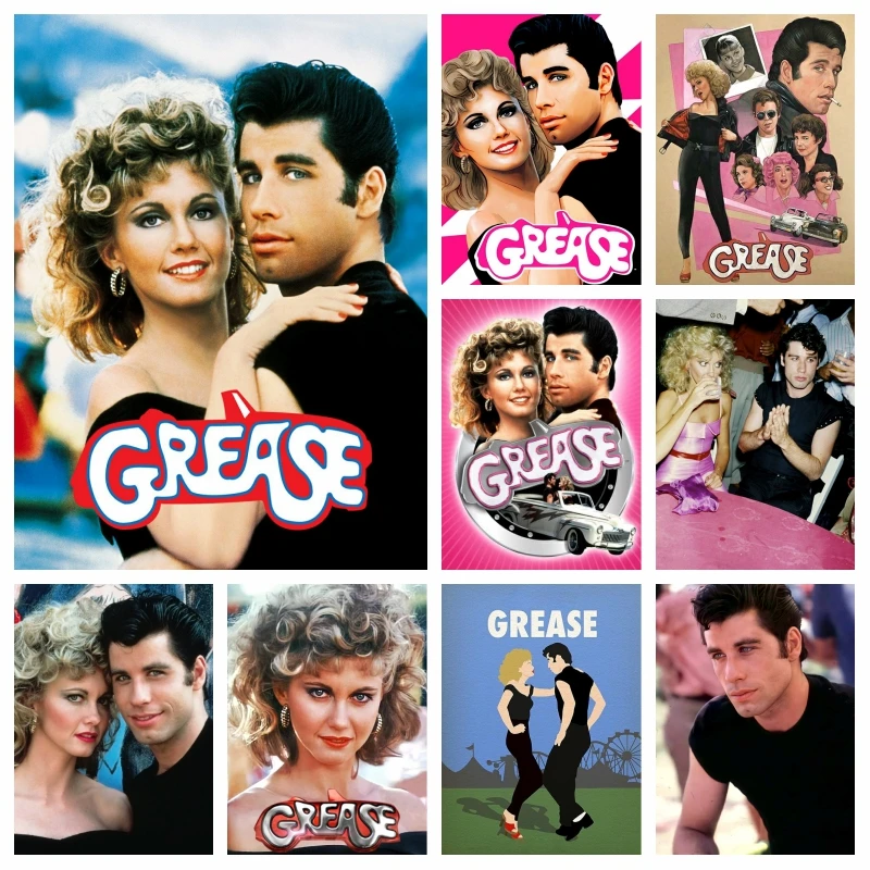 Dancing-Grease-Diamond-Painting-Classic-Love-Story-Movie-Full-Square ...