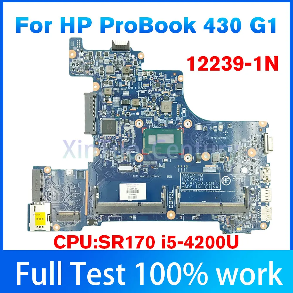 12239-1N-For-HP-ProBook-430-G1-Laptop-Motherboard-727770-001-727770-501 ...