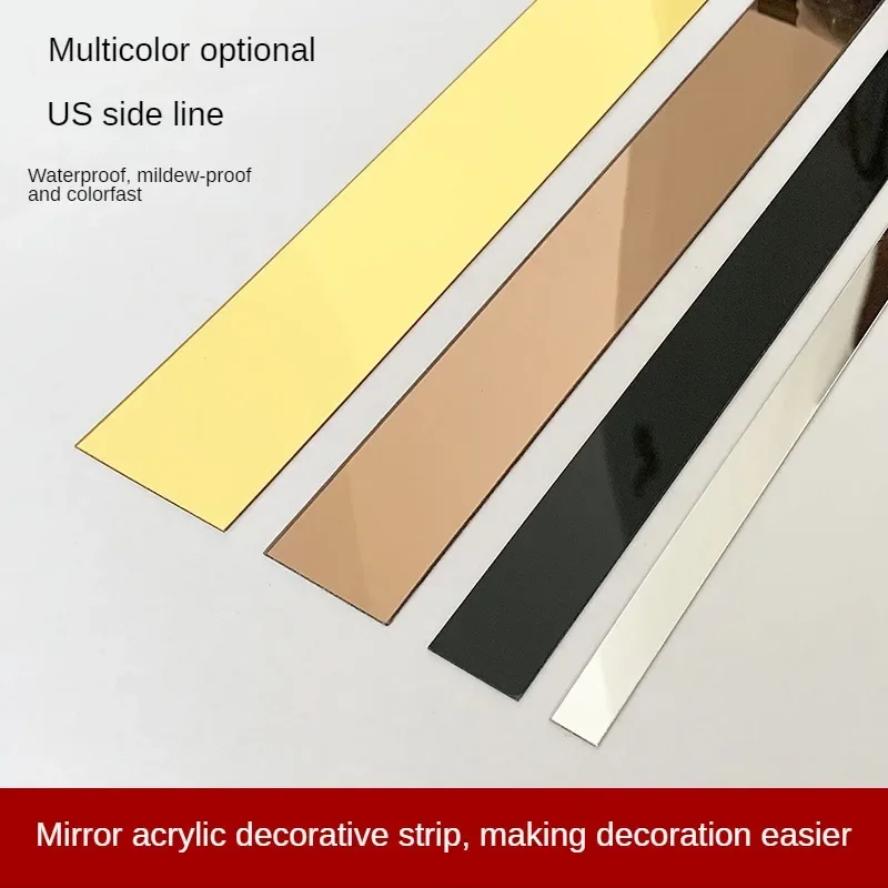 Acrylic Beautiful Edge Decorative Strip Wall Stickers for Home Decor ...