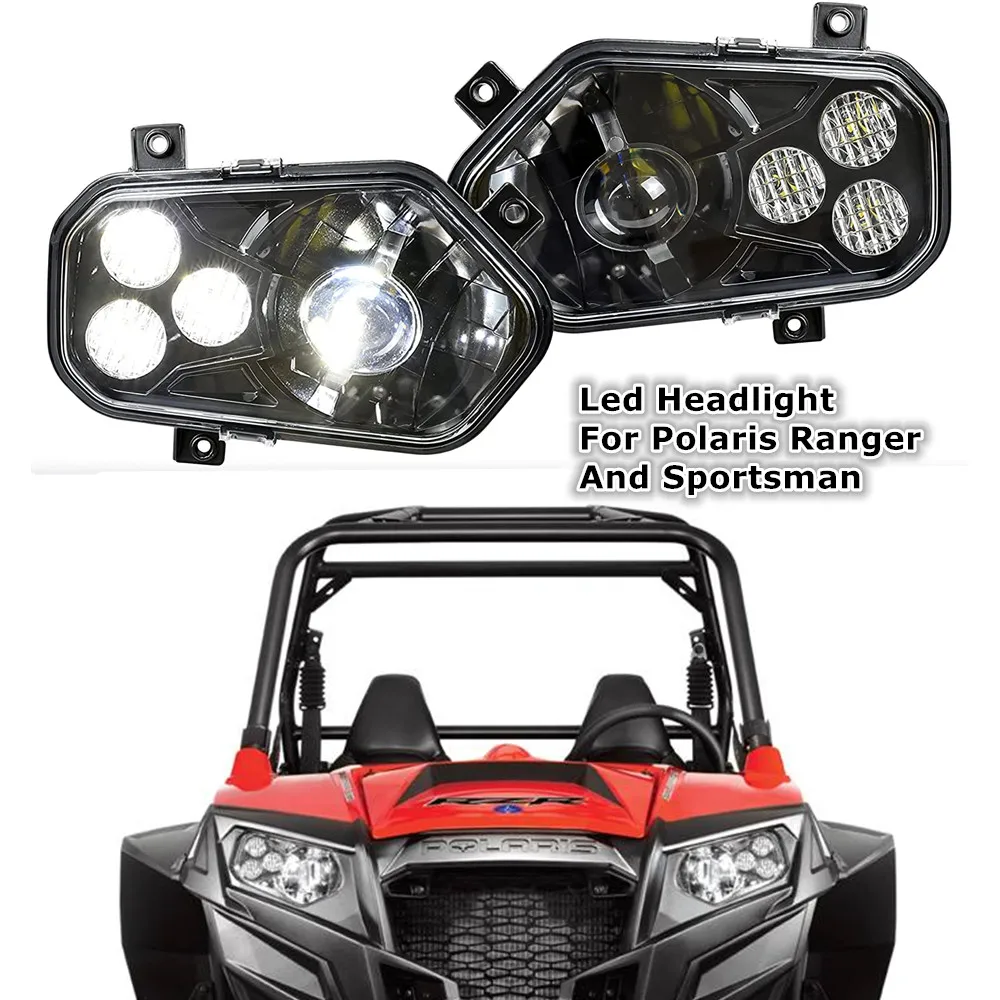 ATV-UTV-Led-Headlight-For-Polaris-Sportsman-And-Polaris-Ranger-Side-X ...