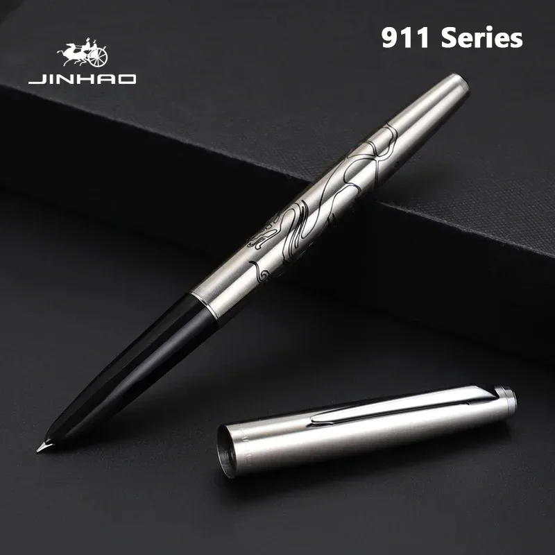 Jinhao 911 Fountain Pen Luxury All-Steel Elegant Calligraphy Ink Pens ...