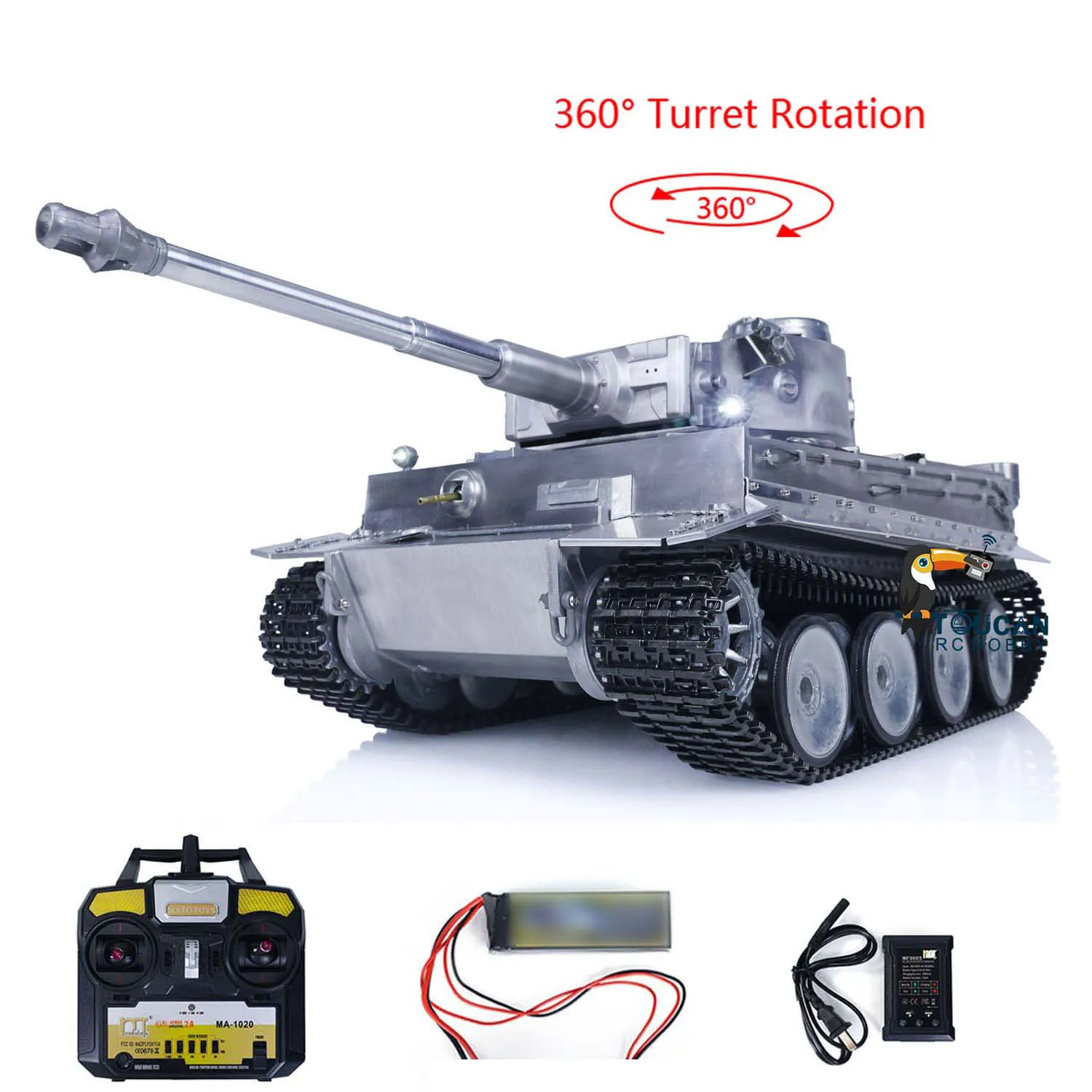 Mato 100% Metal 1/16 Scale Rtr Rc Tank 1220 German Tiger I Bb Shooting ...