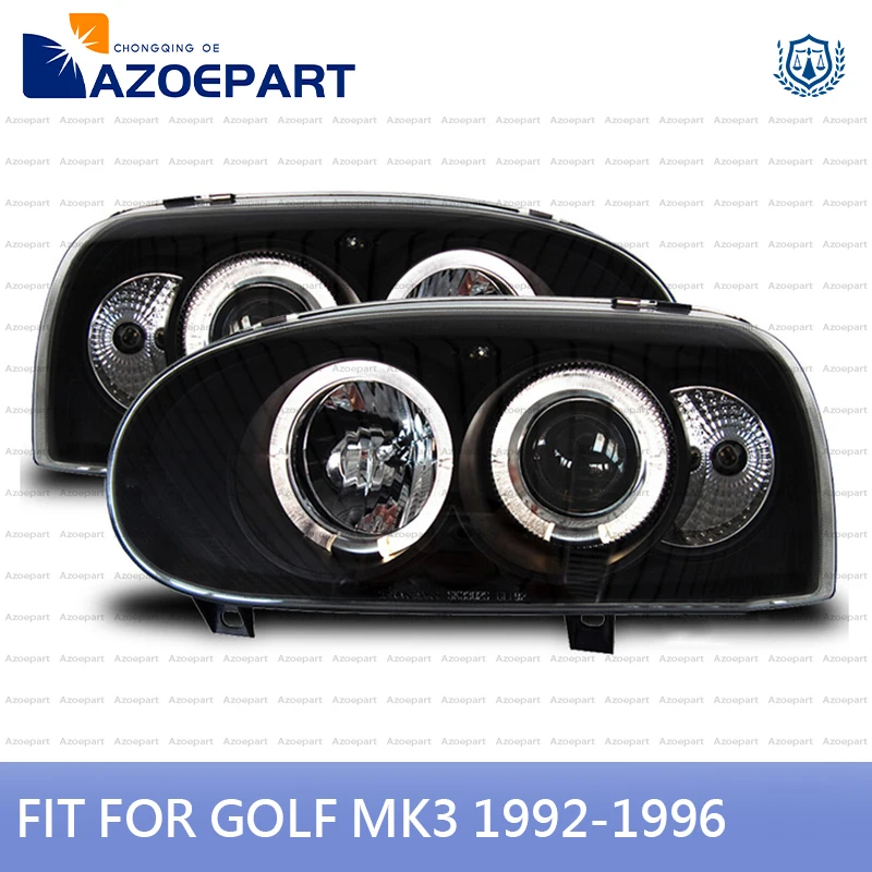Smoked-Headlight-Head-Light-Lamp-for-Volkswagen-VW-Golf-3-Mk3-1991-1992 ...
