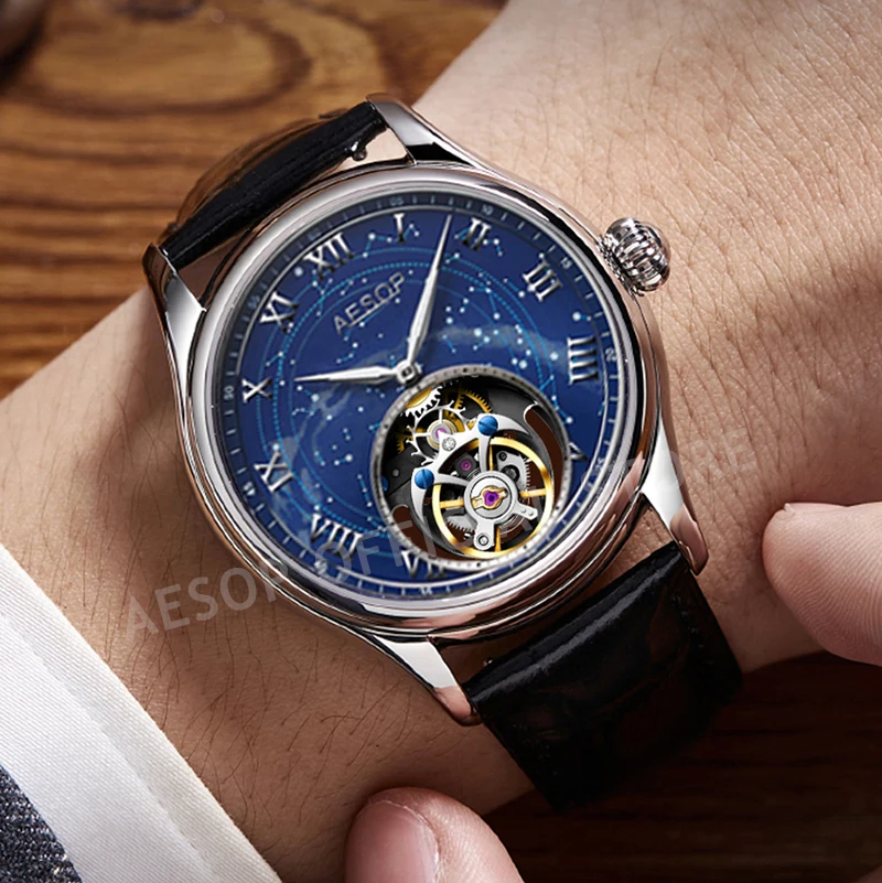 AESOP Original Flying Tourbillon Movement Watch for Men Mechanical ...
