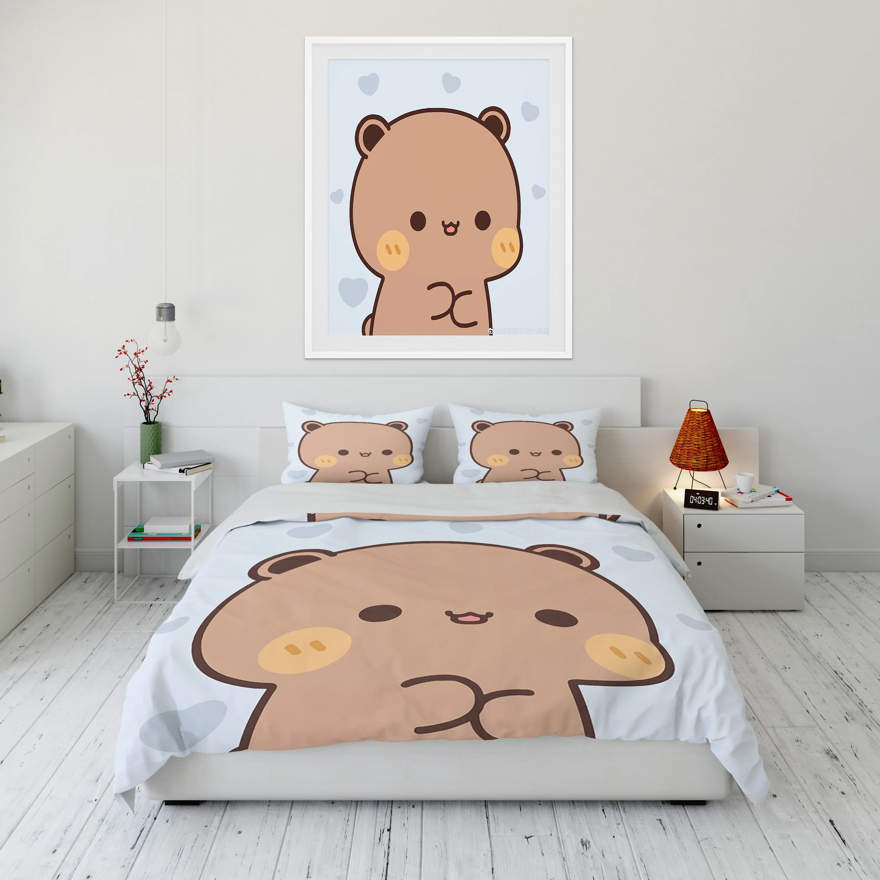 Bubu-Dudu-Cartoon-Cute-Bear-KawaiiGift-King-Twin-Double-Child-Bedding ...