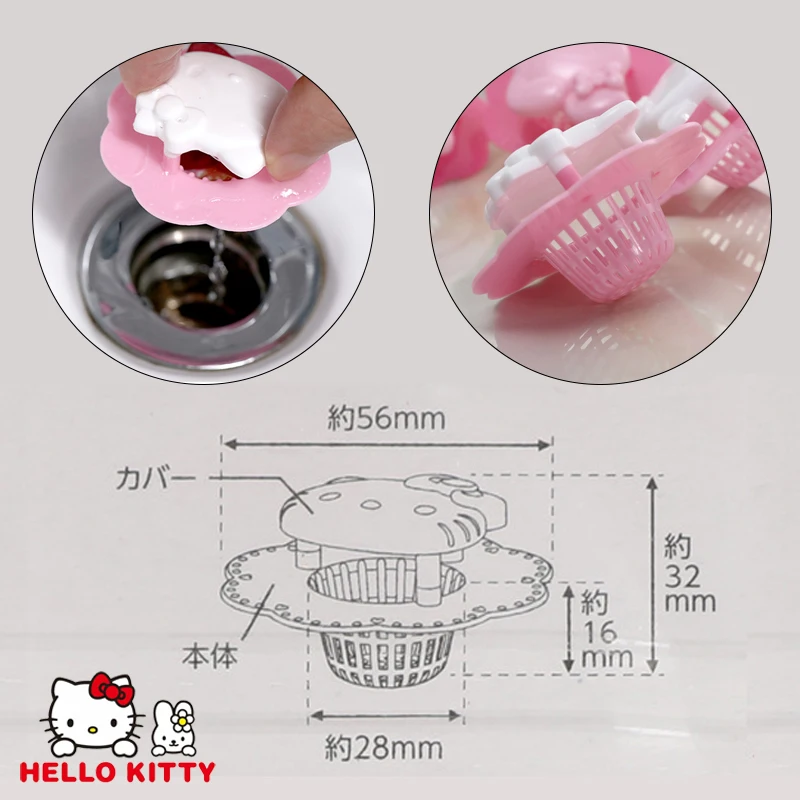 Hello-Kitty-Melody-Strainer-Sink-Sewer-Garbage-Filter-Drain-Hole-Hair ...